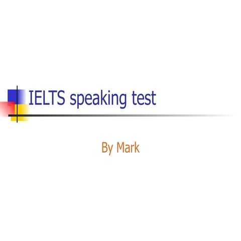 Speaking | PPT | Standardized Testing | Educational Assessment