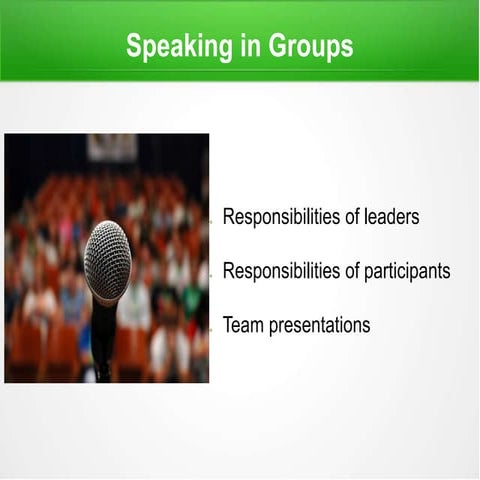 Speaking in groups | PPTX