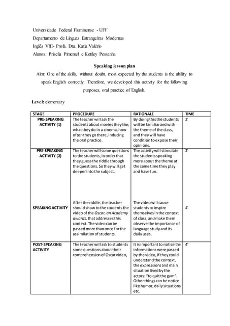 Listening lesson plan | PDF