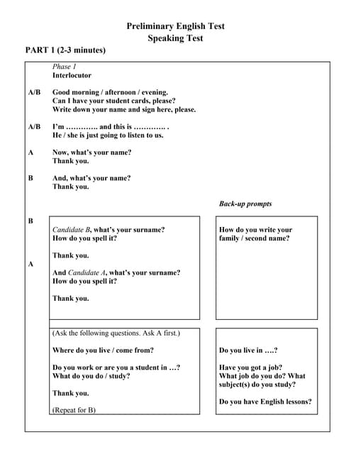 FCE Part 4 speaking | PPTX