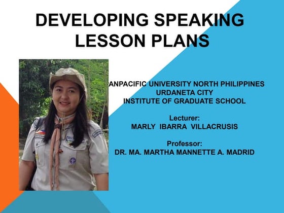 Teaching speaking skills | PPTX