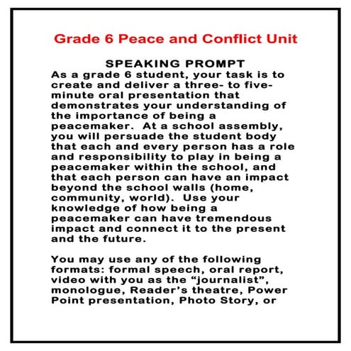 Speaking prompt student version | PDF
