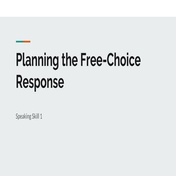 Speaking skill 1 | PPT