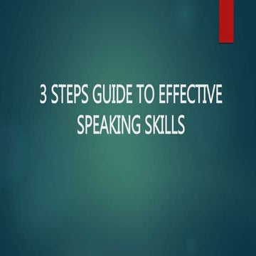 Effective speaking | PPTX