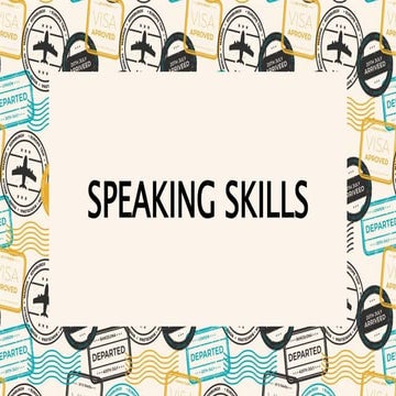 Speaking skills | PPTX