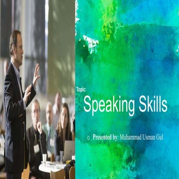 Speaking skills | PPT