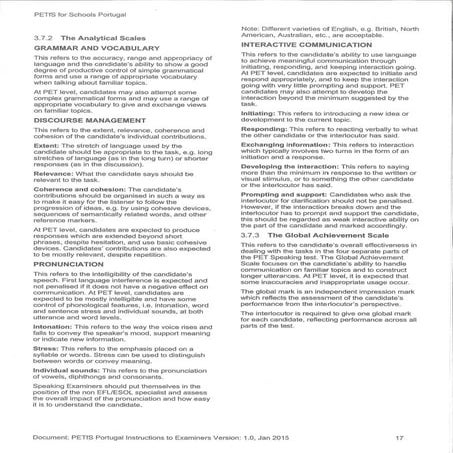Speaking test assessment scales | PDF