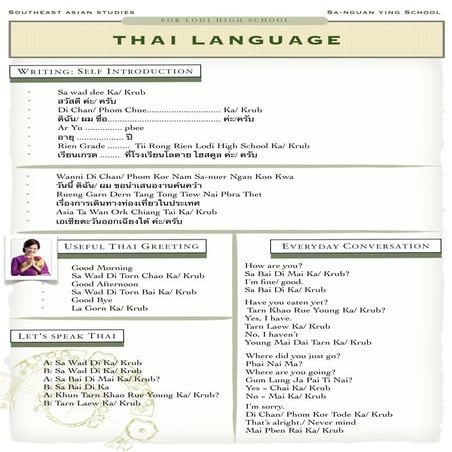 Speaking thai | PDF