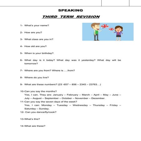 Speaking third term | PDF