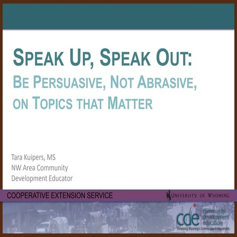 Speak Up, Speak Out | PPTX