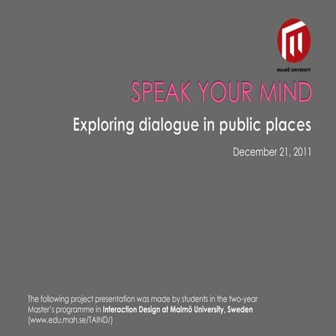 Speak your mind stand alone prisantation 1 | PPT