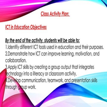 Lesson Plan for ICT grade 7 with activity | PDF