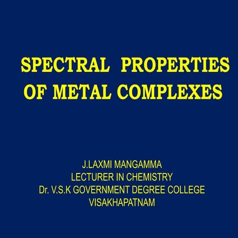 Colour of metal complexes | PDF