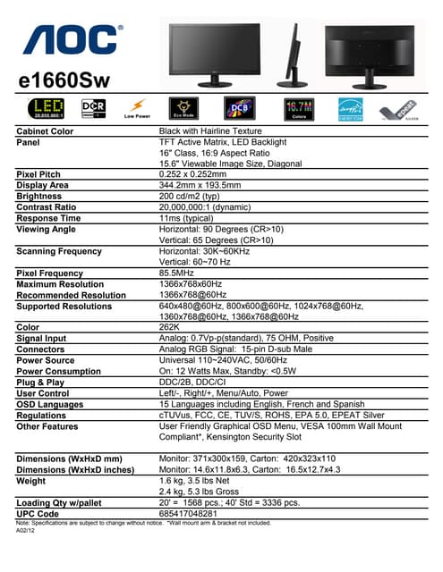 Monitor m2471 fm | PDF