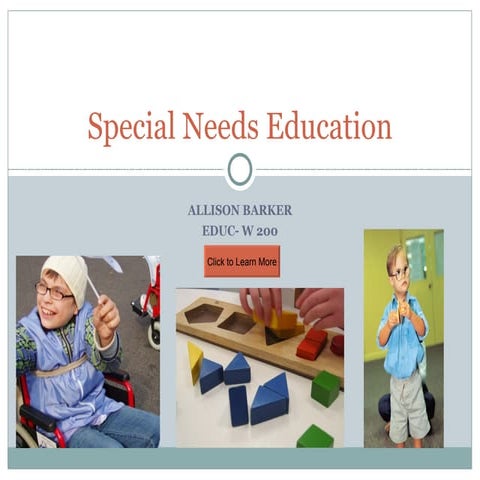 EDUC W200 PP | PPT | Special Needs Kids | Parenting