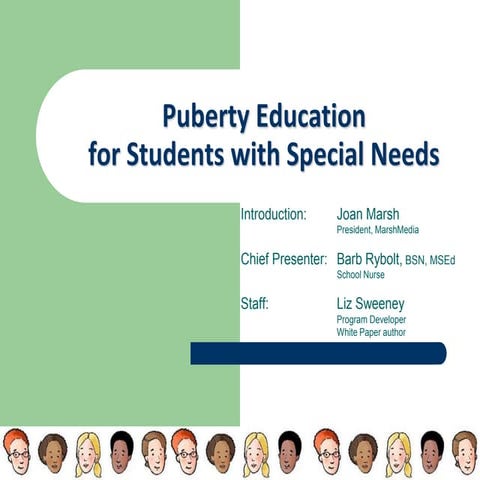 Puberty Education For Children With Special Needs Ppt