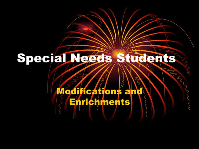 Special Needs Students Ppt