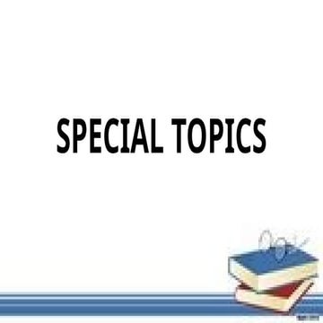 SPECIAL-TOPICS.pptx. education purposesss | PPTX