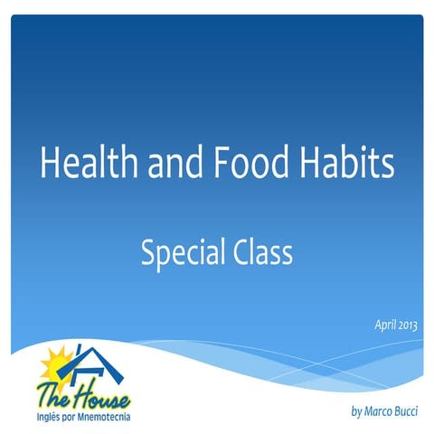 Special Class: Health and Food Habits | PDF