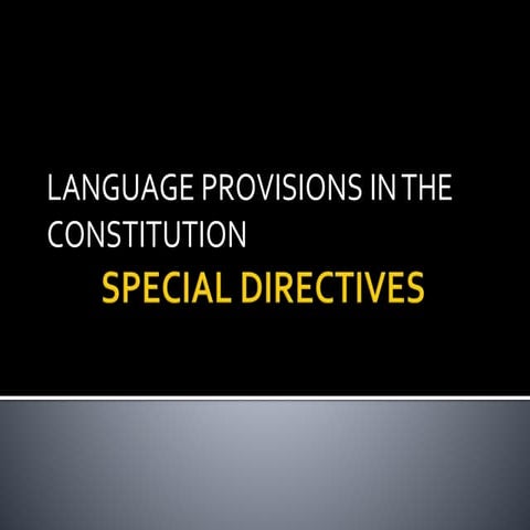 Special directives | PPT