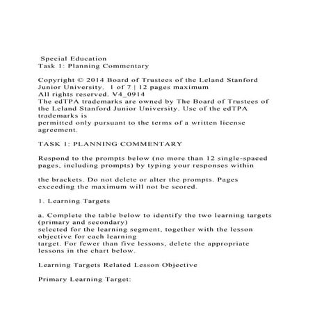 Special Education Task 1 Planning Commentary Copyright.docx