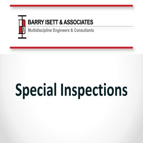 Special Inspections - What You Need To Know | PPTX