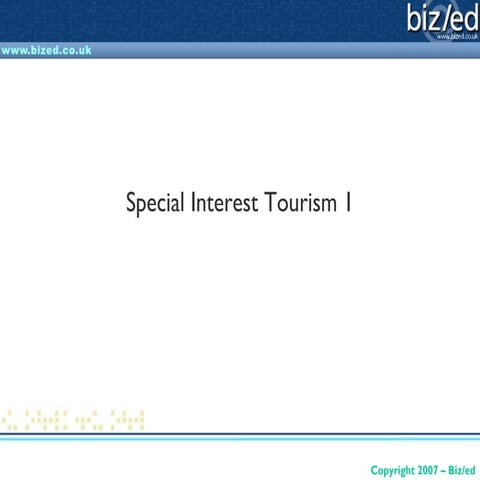Special interest tourism categories | PPT