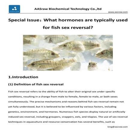 Special Issue：What hormones are typically used for fish sex reversal ...