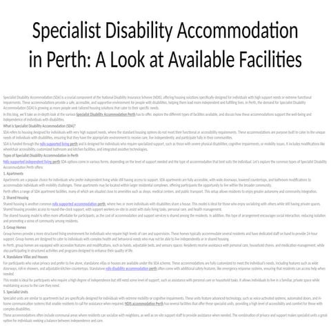 What Is SDA Housing? A Complete Guide to Specialist Disability ...