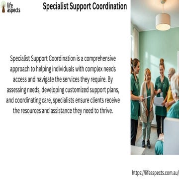 Specialist Support Coordination: Ensuring Comprehensive Care for All | PPT