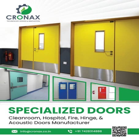 Clean Room Doors Manufacturers in India | Cronax Industries | PDF