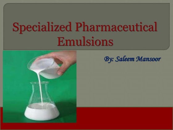 Stability of emulsion | PPTX | Candle and Soap Making | Arts and Crafts