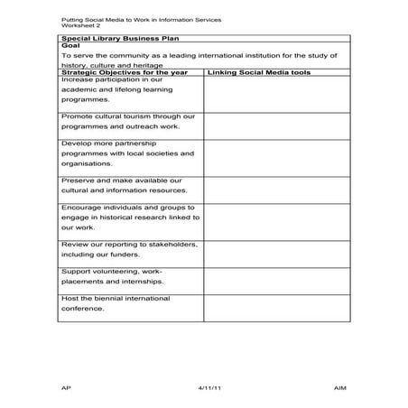 Special library business plan | DOC