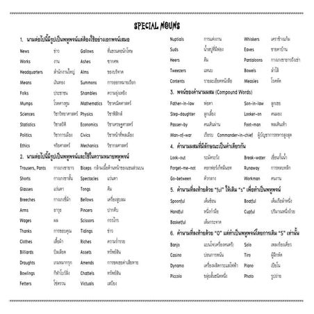 Special nouns | PDF