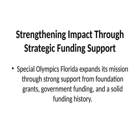 Strengthening Impact Through Strategic Funding Support | PPTX