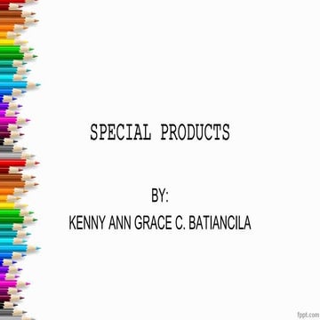 Special products | PPTX