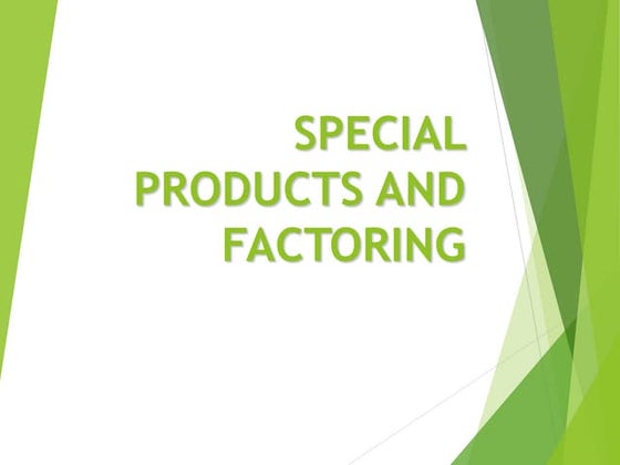 Special products | Math PPT | PPTX