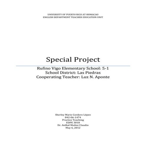Special project | PDF