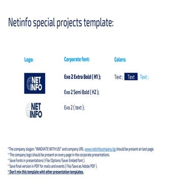 Netinfo Special projects template | PPTX