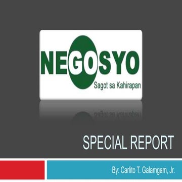 Special report go negosyo | PPT