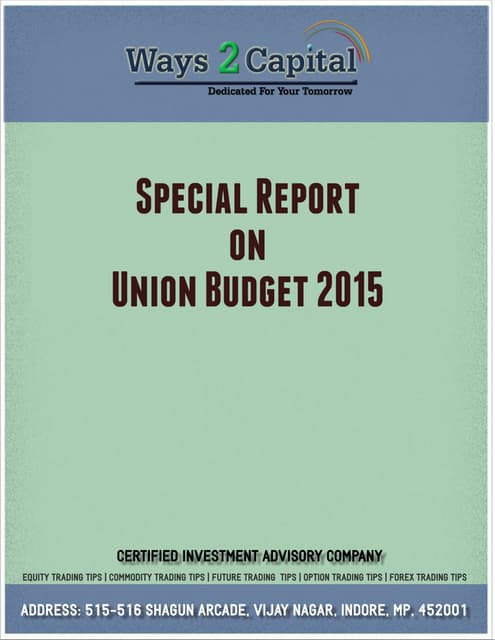 MEA Union Budget 2024-25 Final Presentation | PPT