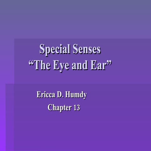 Special Senses | PPT