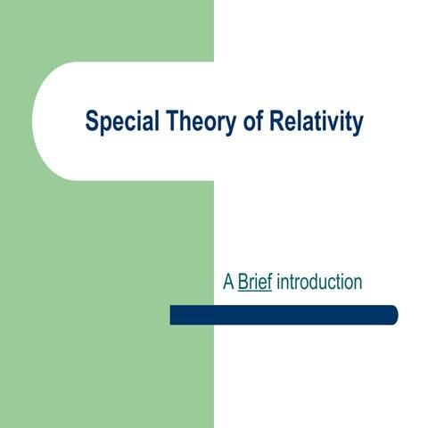 Special Theory Of Relativity | PPT