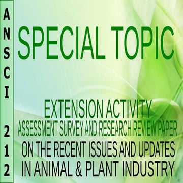SPECIAL TOPIC 1-23-2026 includes the requirements for MSA students | PPTX