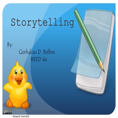 Storytelling and interpretative reading | PPTX