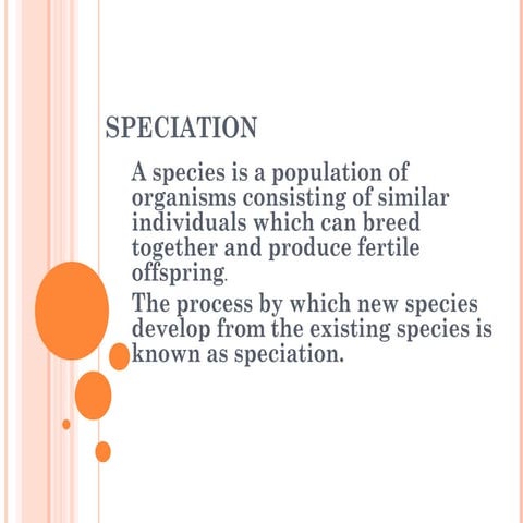 Speciation | PPT