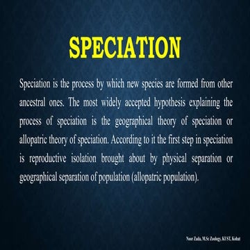 Speciation | PPTX
