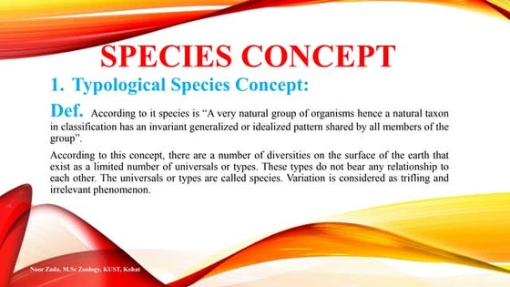 Typological Species Concept - NOMINALISTIC SPECIES CONCEPT.docx