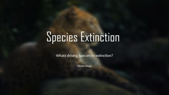 Science Grade 9 species extinction lesson | PPTX