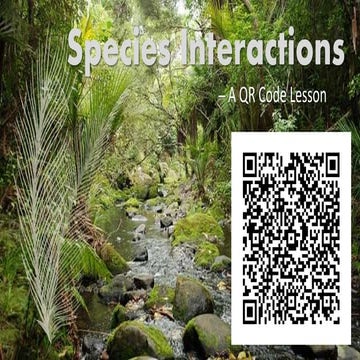 Species interactions qr code lesson | PPTX